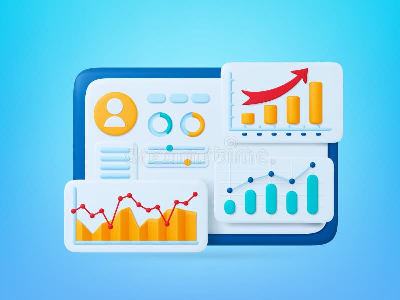 Personal Account Analytics Graphs. Information about User or Buyer ...