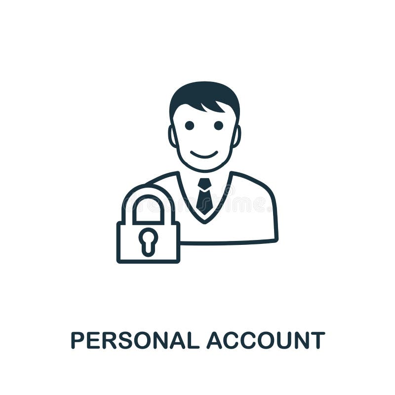 Personal Account Icon Outline Style. Simple Glyph from Icons Collection ...