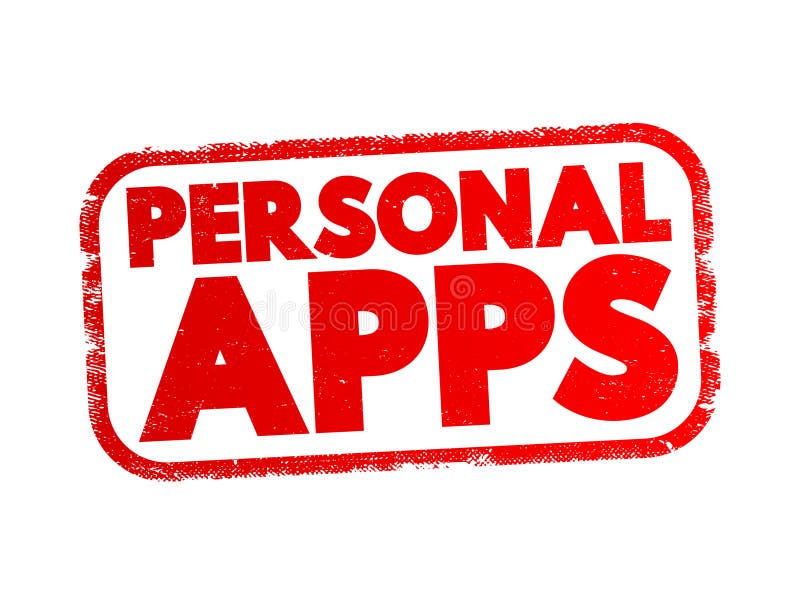 Personal Apps Text Stamp, Concept Background Stock Illustration ...