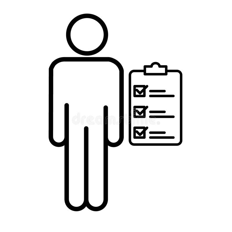 Personal Assessment Icon Linear Logo Mark in Black and White Stock ...