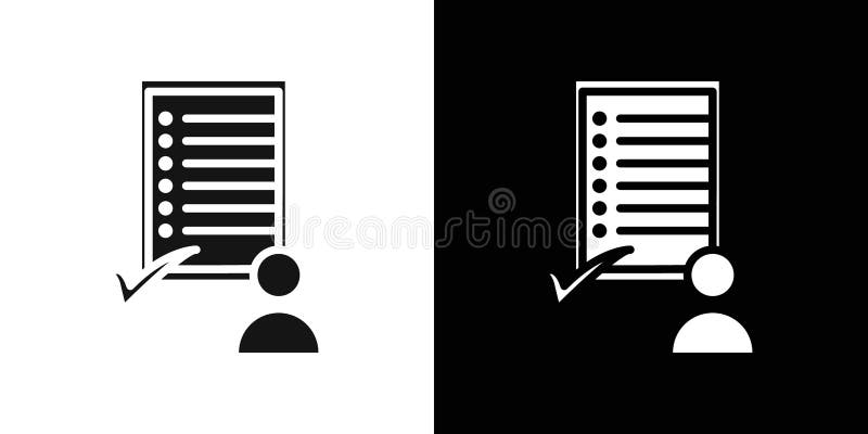 Personal Assessment Icon Flat Vector Set Outline Stock Vector ...