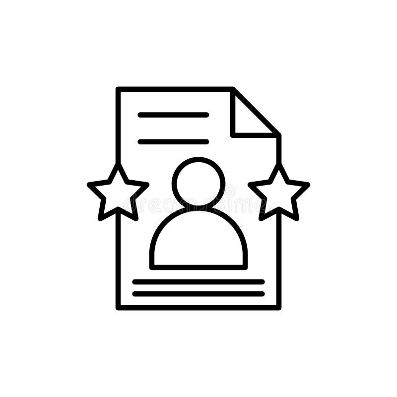 Personal Assessment Icon Outline Sign Symbol Set Stock Illustration ...