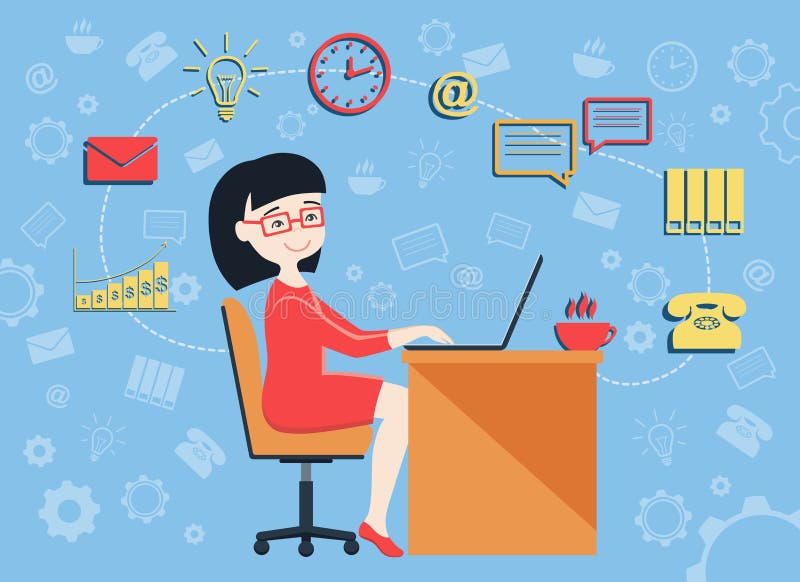 Personal assistant stock vector. Illustration of corporate - 87105420