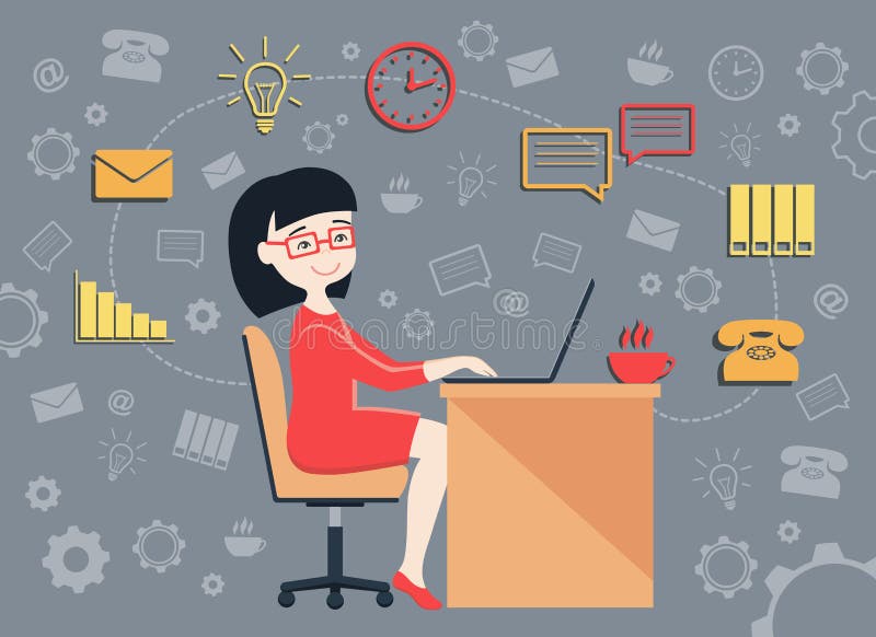 Personal assistant stock vector. Illustration of corporate - 87105420