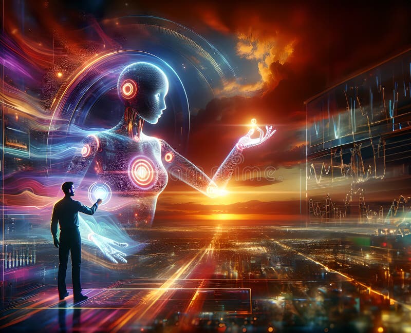 Personal Assistant, Hologram, Concept Stock Illustration - Illustration ...