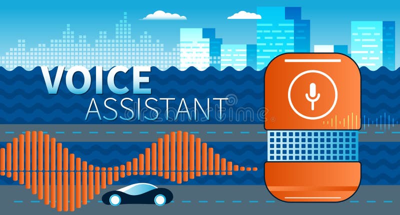 Personal Assistant and Voice Recognition on Mobile App. Concept Flat ...