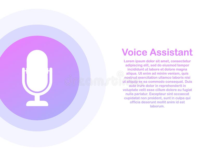 Personal Assistant and Voice Recognition on Mobile App. Stock Vector ...