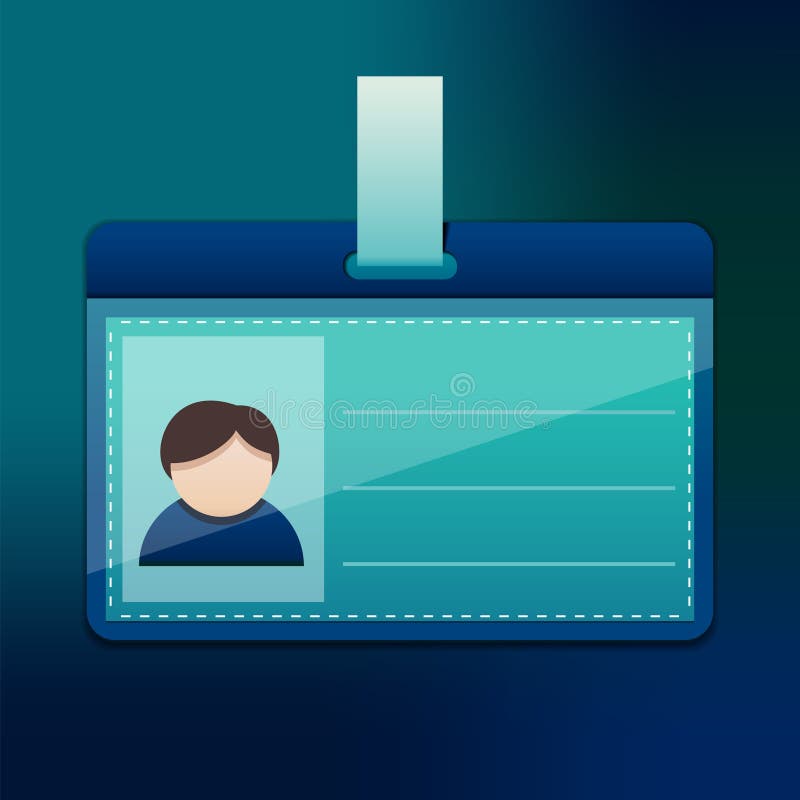 Personal badge for men stock vector. Illustration of security - 33821731