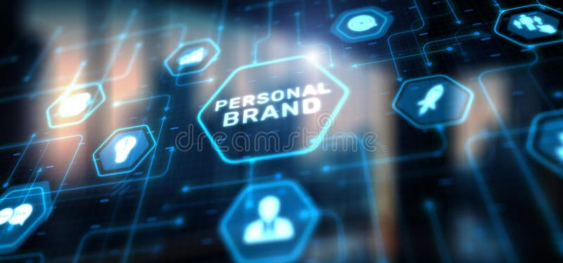 Personal Brand Icon on Virtual Screen. Business and Personal ...