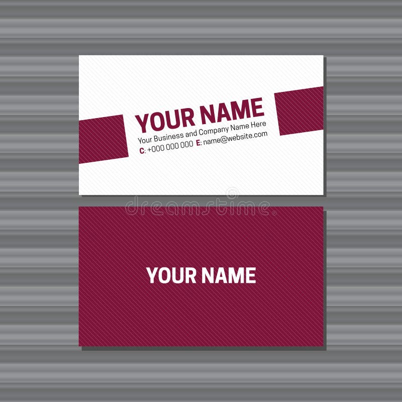 Personal Business Card Template without Logo Stock Vector ...