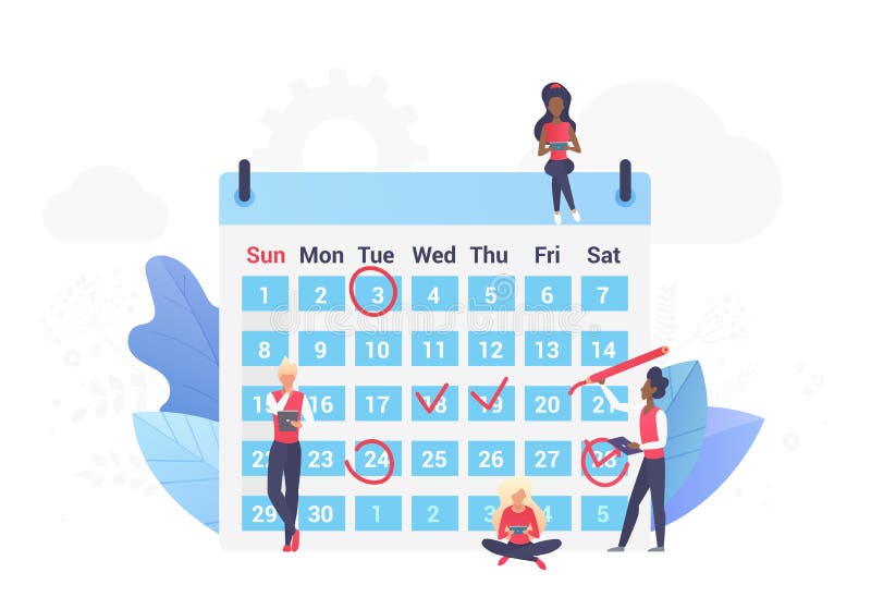 Personal Calendar Planning Activities Sheet Stock Vector - Illustration ...
