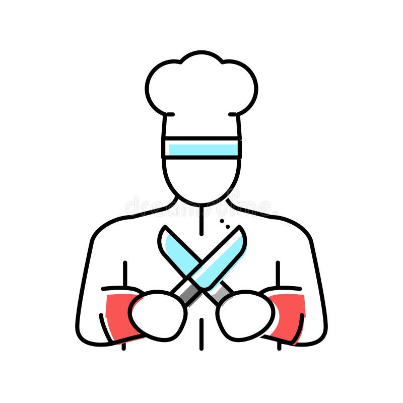 Personal Chef Color Icon Vector Illustration Stock Vector ...