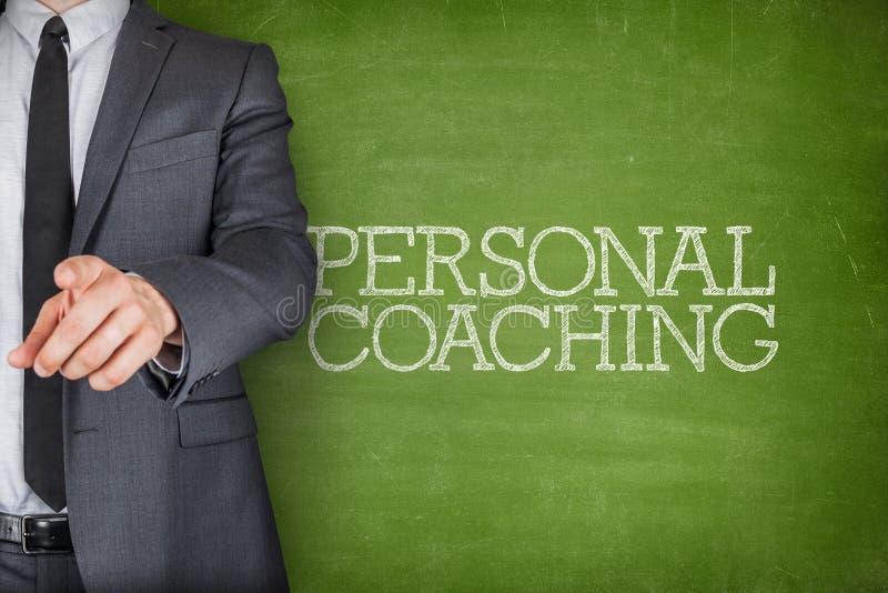 Personal Coaching on Blackboard with Businessman Stock Photo - Image of ...