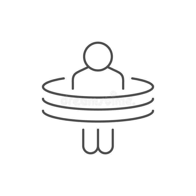 Personal Comfort Zone Line Icon Stock Vector - Illustration of ...