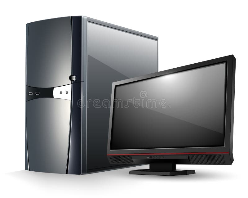 Personal Computer stock vector. Illustration of white - 31263754