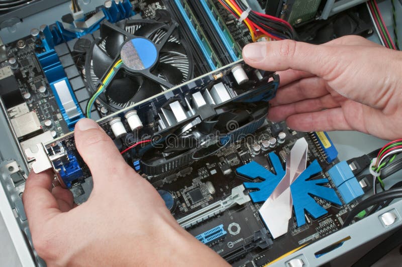 Personal Computer Assembling Stock Image - Image of parts, component ...