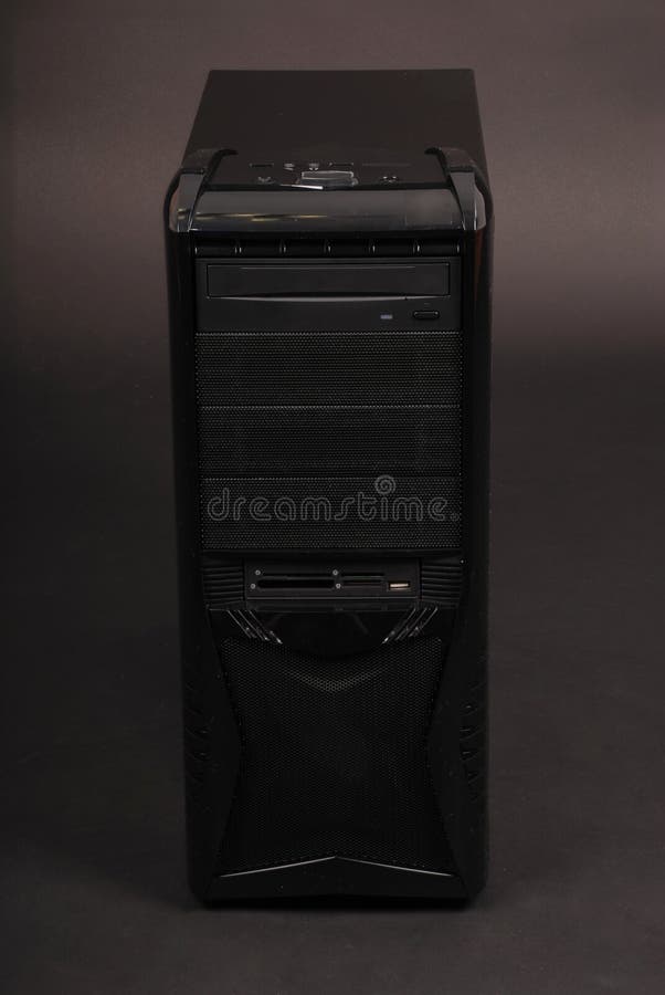 Old computer case stock image. Image of hardware, tower - 12396013