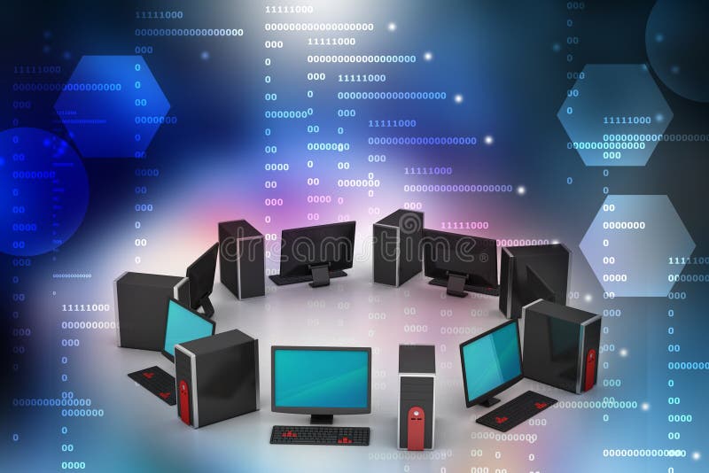 Personal computer stock illustration. Illustration of relation - 43877923