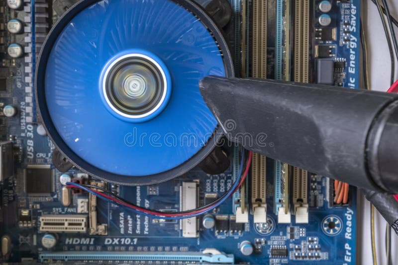 Personal Computer or Desktop Cleaning from Dust Concept. Editorial ...