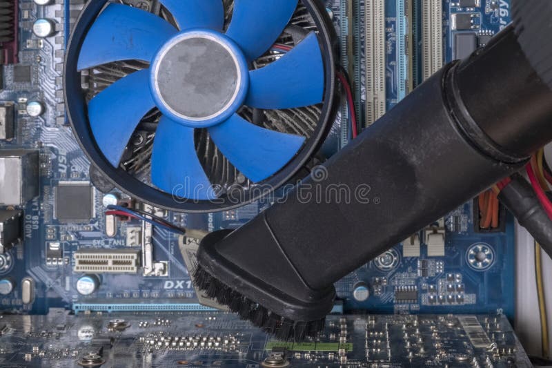 Personal Computer or Desktop Cleaning from Dust Concept. Stock Image ...