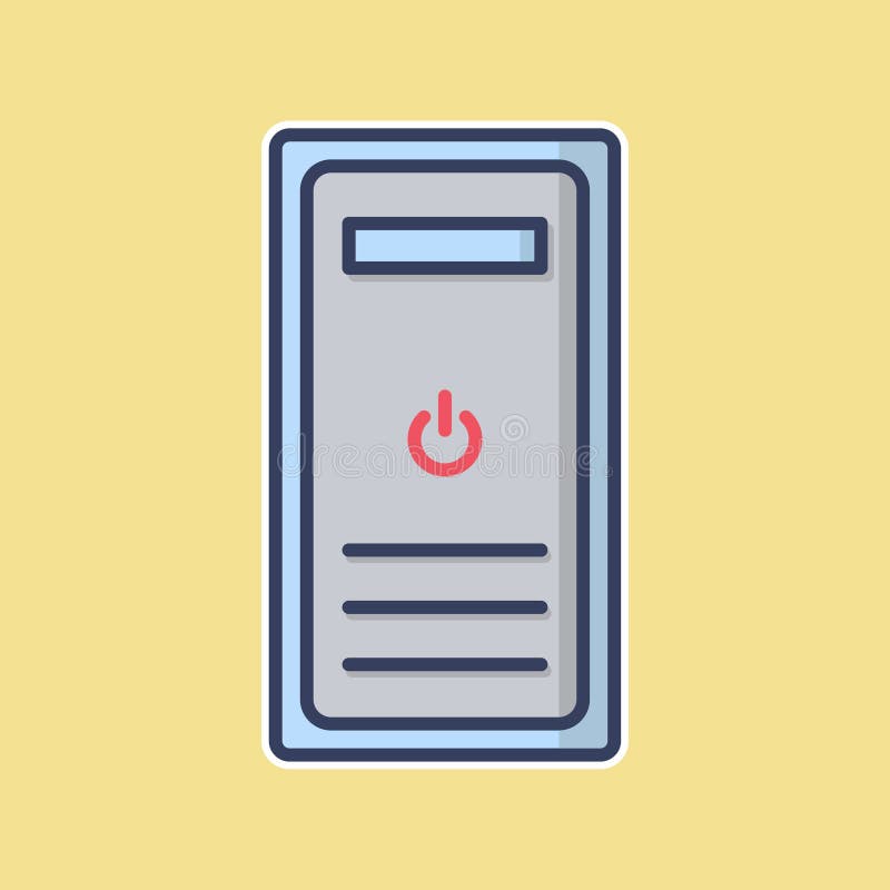 Personal Computer Free Vector Icon on Trendy Design Stock Illustration ...