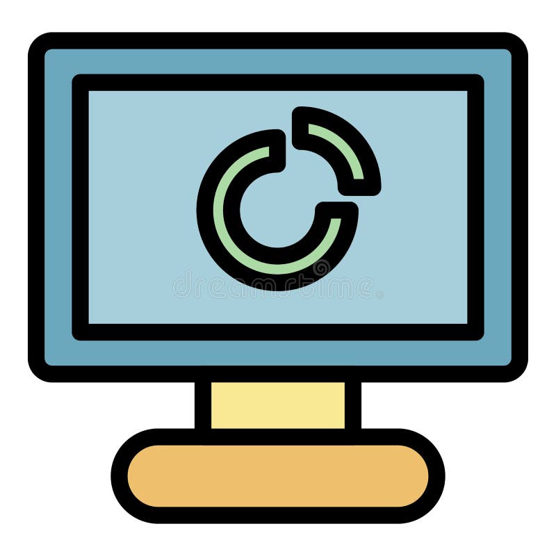 Personal Computer Icon Color Outline Vector Stock Vector - Illustration ...
