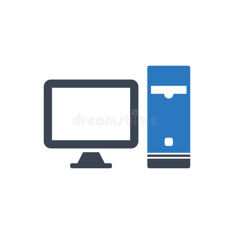 Personal computer icon stock vector. Illustration of desktop - 184333241
