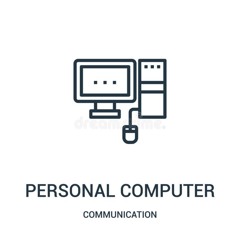 Personal Computer Icon Vector from Gaming Collection. Thin Line ...