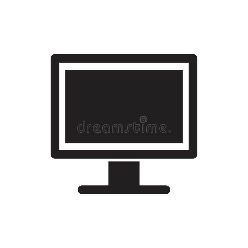 Personal computer icon stock vector. Illustration of black - 150720101