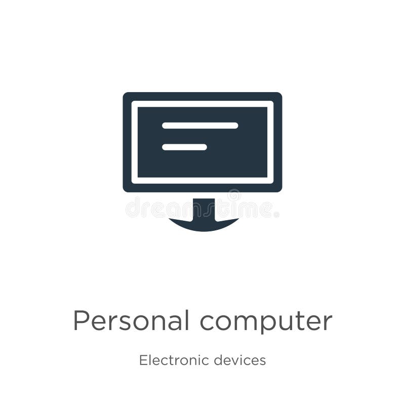 Personal Computer Icon Vector. Trendy Flat Personal Computer Icon from ...