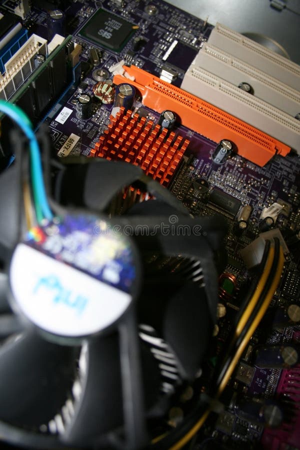 Personal Computer Inside With Fan And PCI Busses Picture. Image: 653038