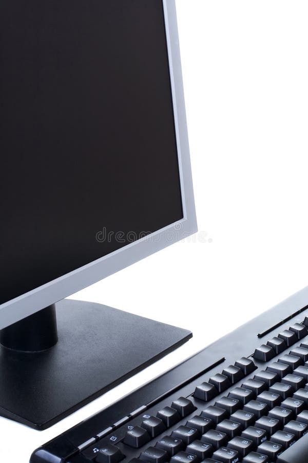 Personal Computer Isolated on the White Background Stock Image - Image ...