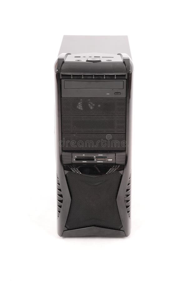 Old computer case stock image. Image of hardware, tower - 12396013