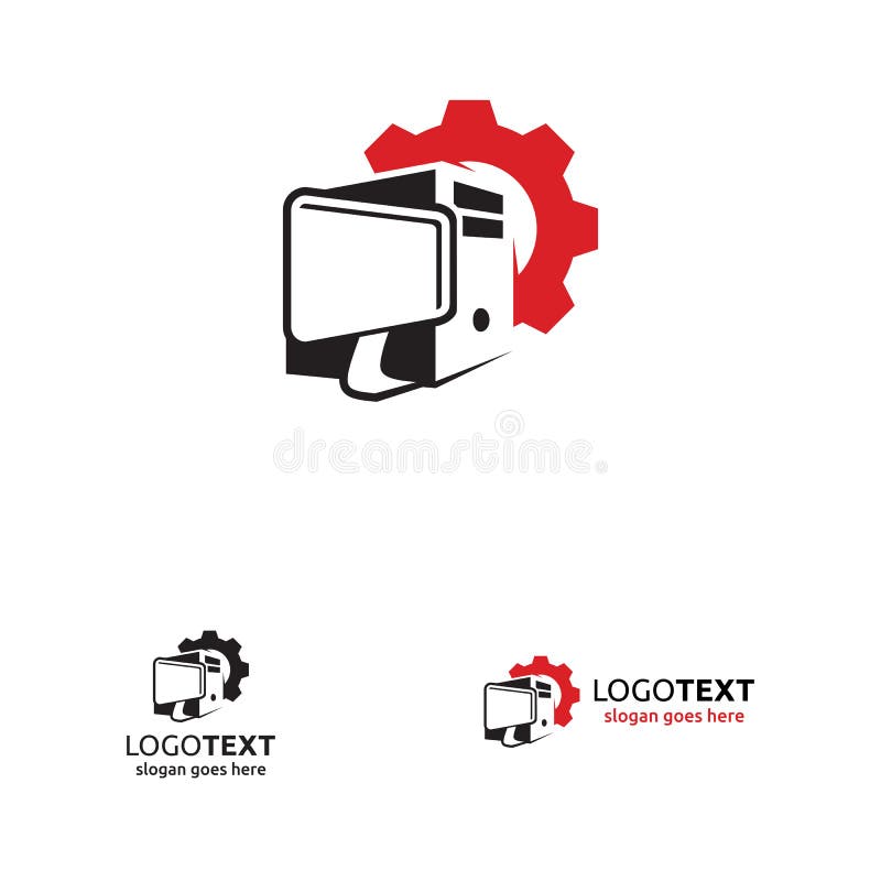 Personal Computer Service Icon. Computer Repair Logo Design Concept ...