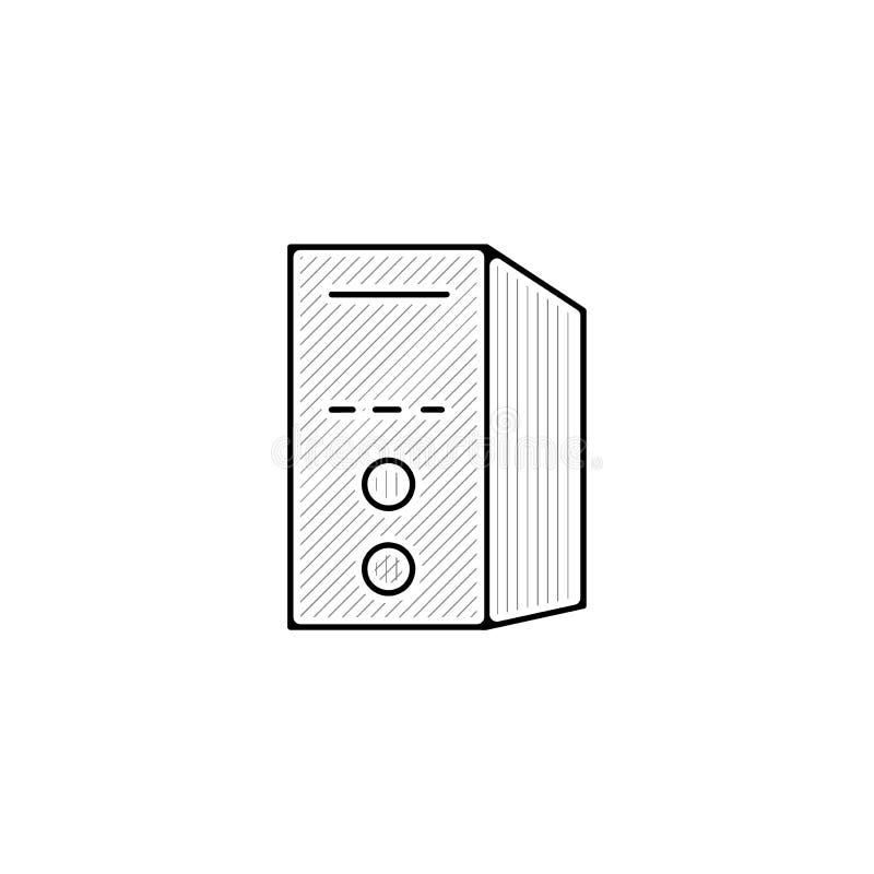 Personal Computer Thin Line Icon. Personal Computer Hand Drawn Thin ...