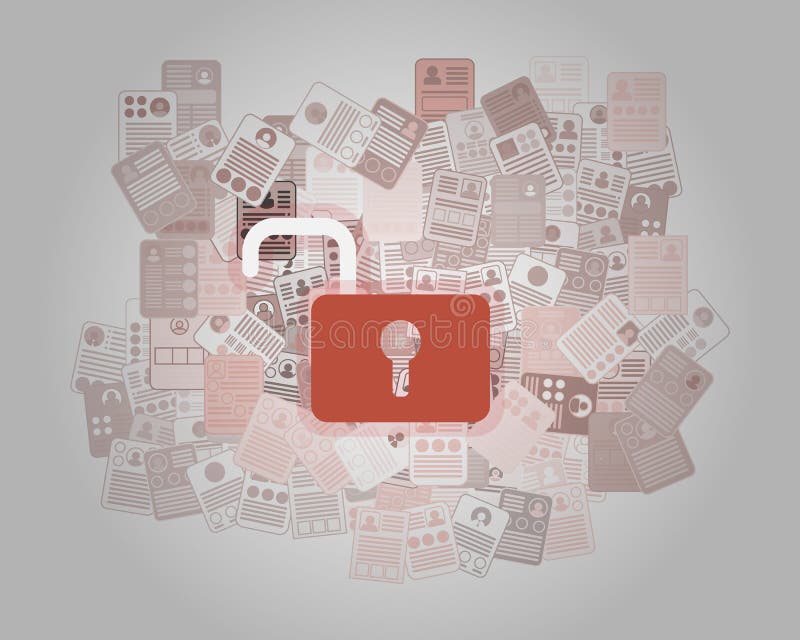 Personal Data Being Hacked or Shared To Third-party Vector Stock Vector ...
