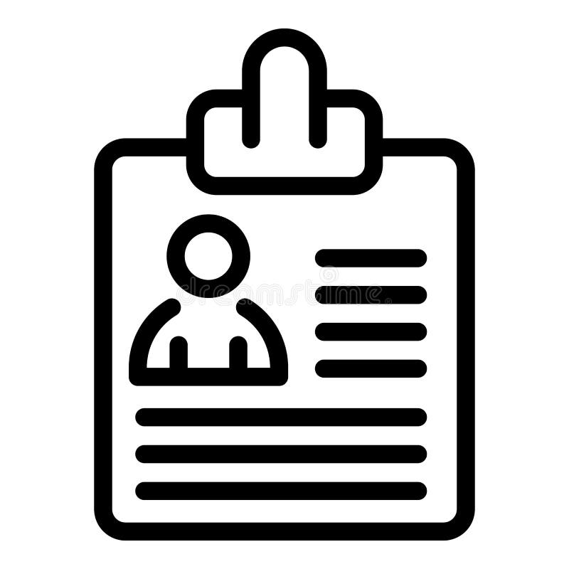 Personal Data Sheet Icon Color Outline Vector Stock Vector ...