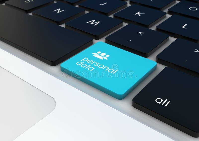 Personal data button stock illustration. Illustration of personal ...