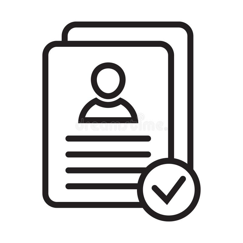 Personal Data Check Icon. Outline Personal Data Check Vector Icon for ...