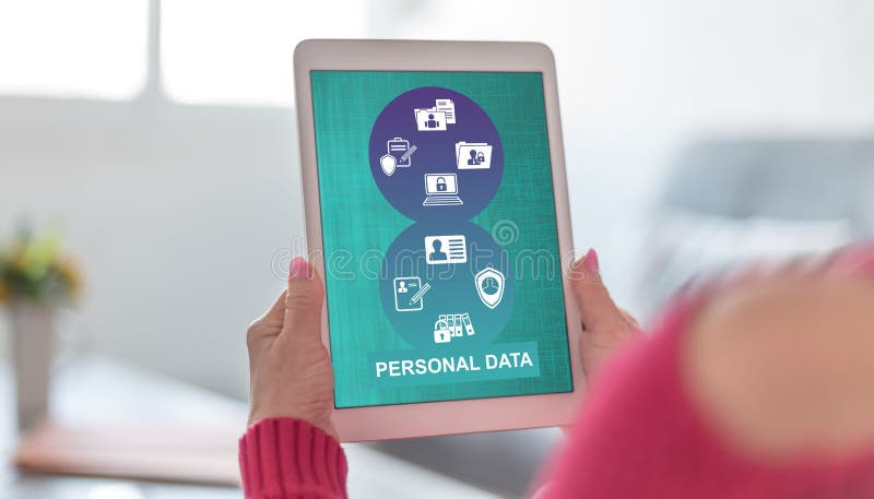 Personal Data Concept on a Tablet Stock Photo - Image of personal ...