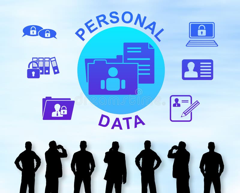 Personal Data Concept on a Wall Stock Photo - Image of database ...