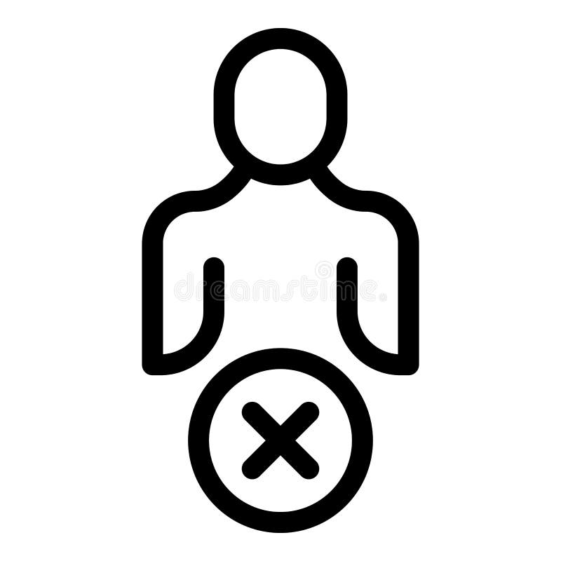 Personal Data Delete Icon, Outline Style Stock Vector - Illustration of ...