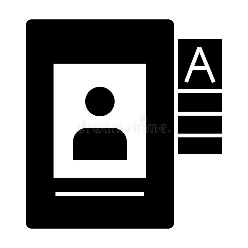 Personal Data File Solid Icon. Document Vector Illustration Isolated on ...
