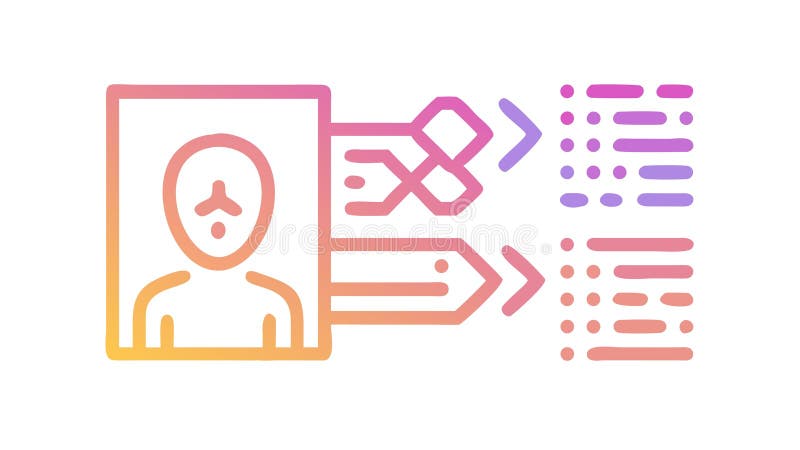 Personal Data Flow Vector: Digital Identity Information Privacy, Vector ...