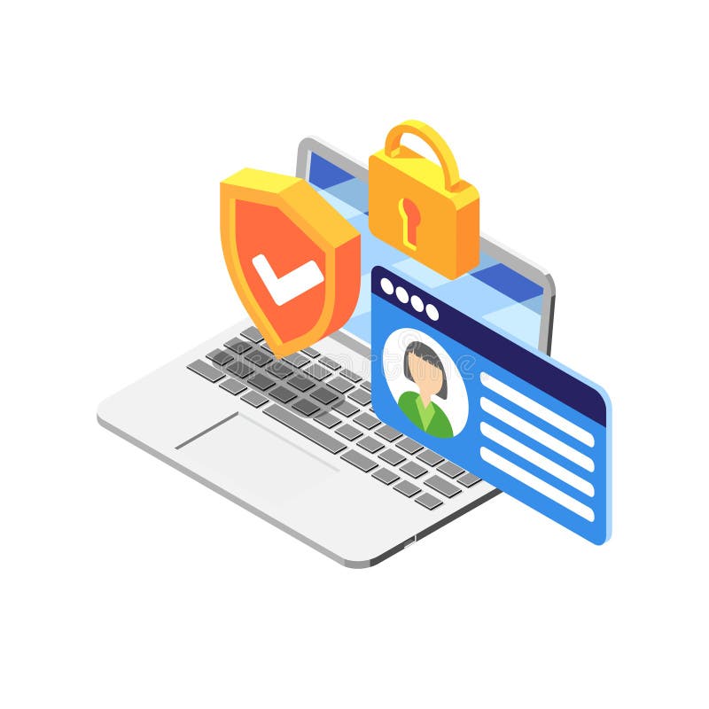 Personal Data Protection Icon Stock Vector - Illustration of access ...