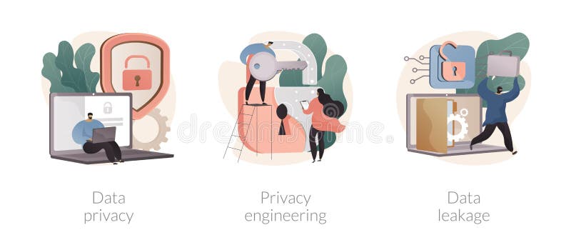 Personal Data Protection Abstract Concept Vector Illustrations. Stock ...