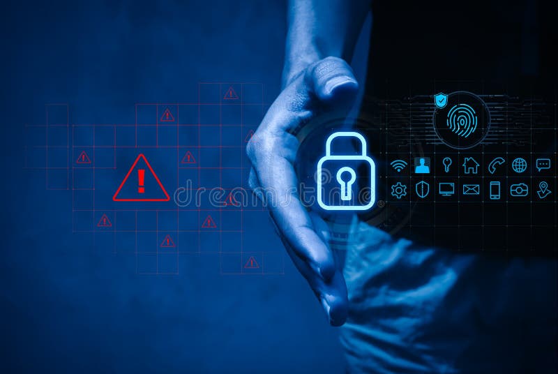 Personal Data Protection And Cyber Security Concepts Digital Padlock