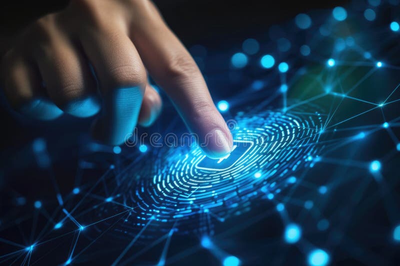 Personal Data Protection , Digital Fingerprint Trace, a Padlock, Know ...