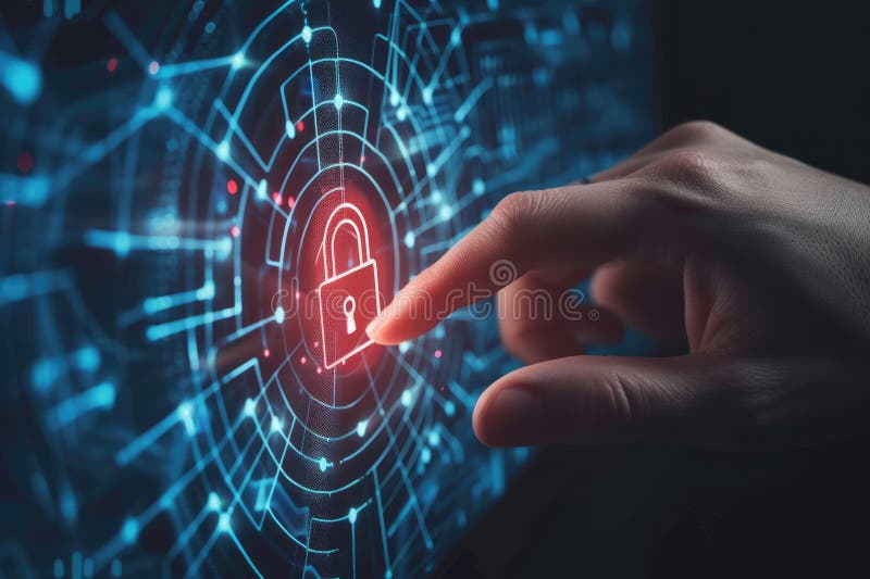 Personal Data Protection , Digital Fingerprint Trace, a Padlock, Know ...