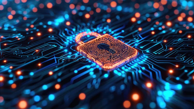 Personal Data Protection , Digital Fingerprint Trace, a Padlock, Know ...